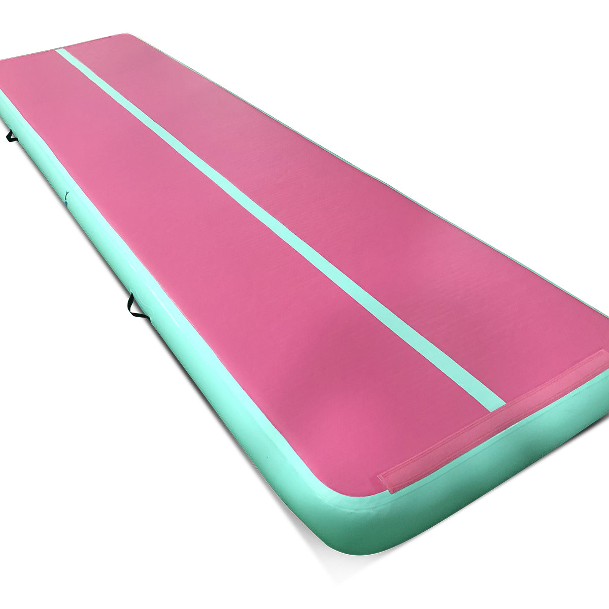 Air Track Pink & Green – 500x100x20cm | Inflatable Mat | TSB Living NZ