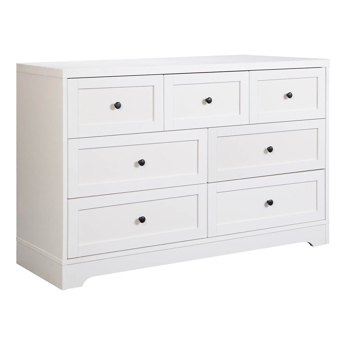 Franska Chest of 7 Drawers | 110 cm White Lowboy | TSB Living NZ