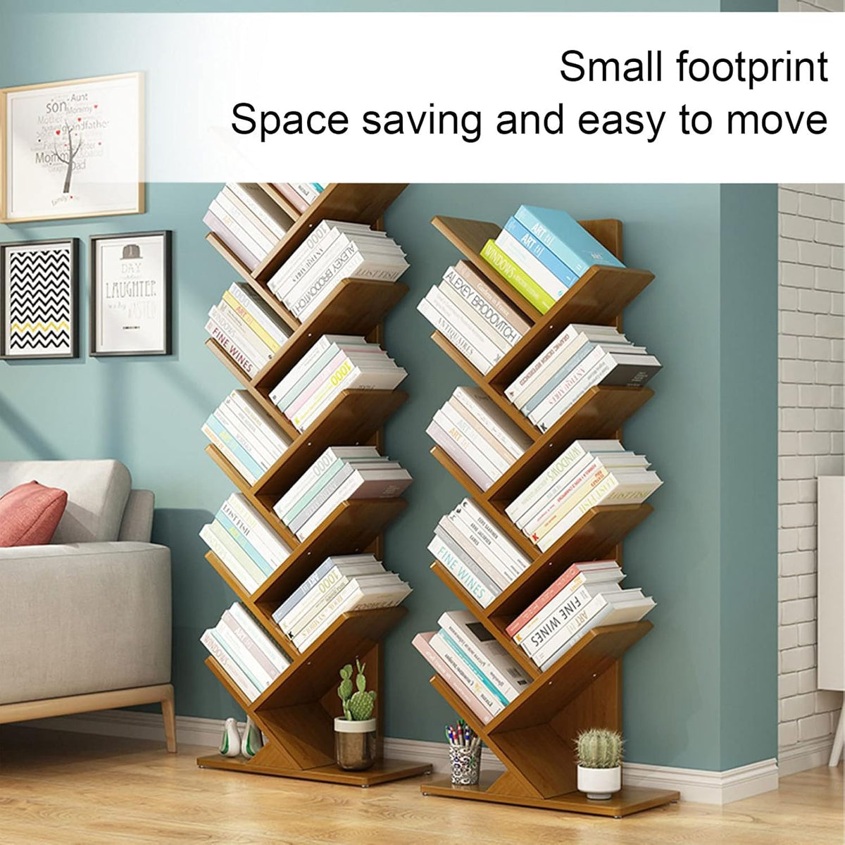 DS BS 4 Layer Tree Shape Bamboo Bookshelves – TSB Living