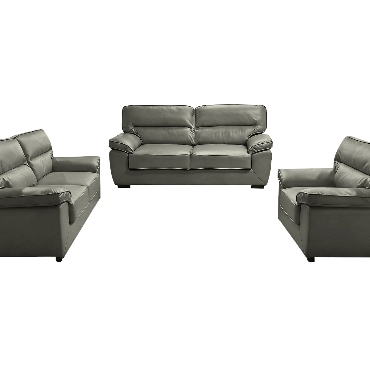 Zonny 3PC Sofa Set PU - Dark Green –Affordable Home & Living | TSB ...