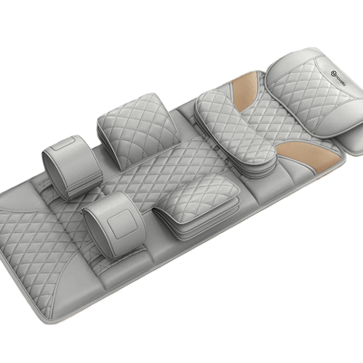 DS Novello Full Body Massage Mat with Air Press Calf Band Light Grey ...