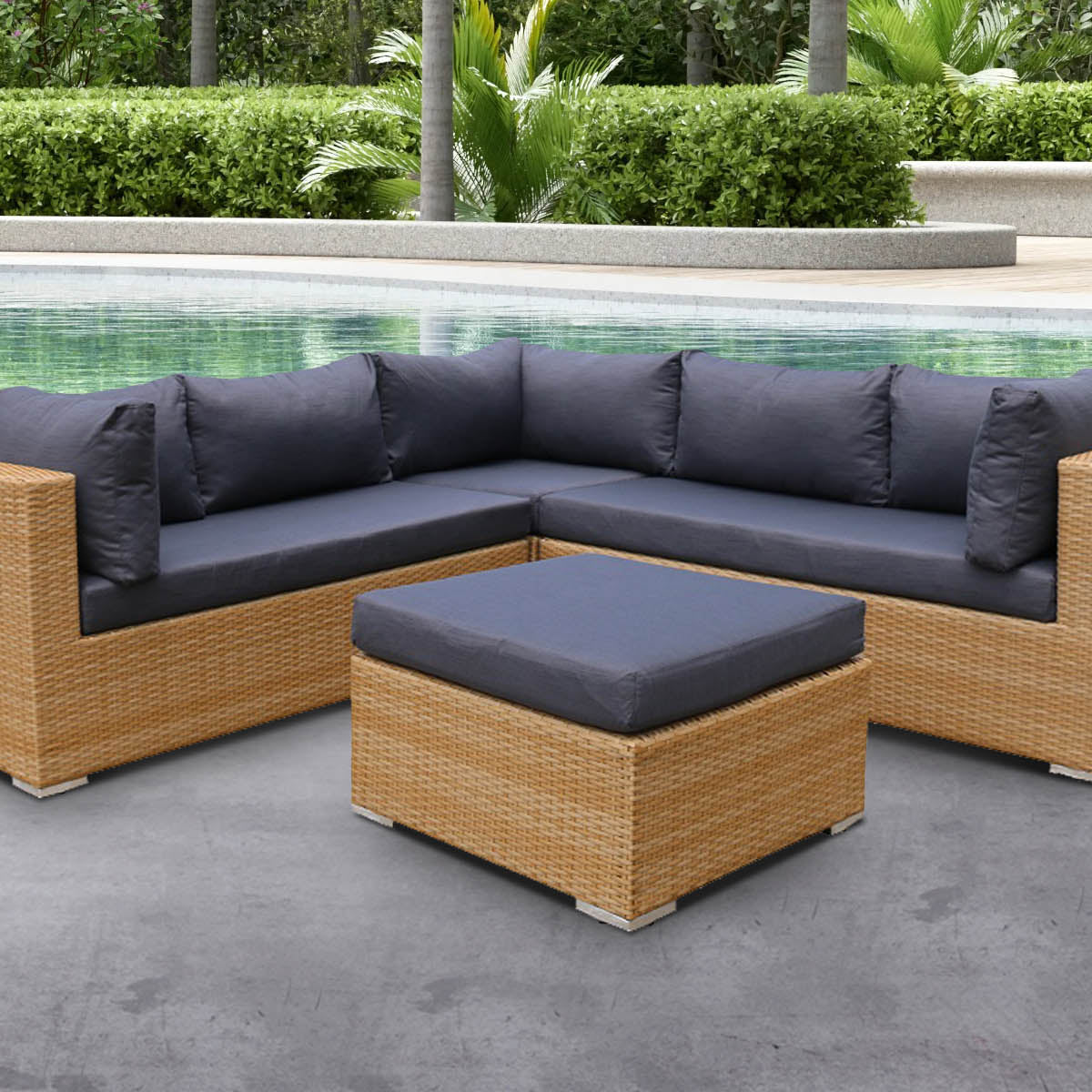 Rimini Lounge Set Sand Wicker –Afforable Home & Living | TSB Living NZ