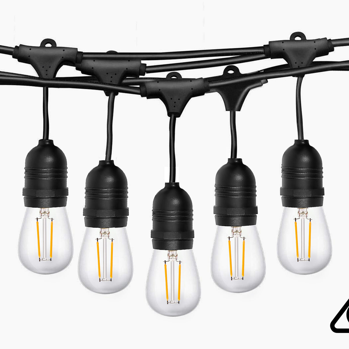 Suspended Socket Festoon Lights LED Bulbs - 17 m | TSB Living NZ