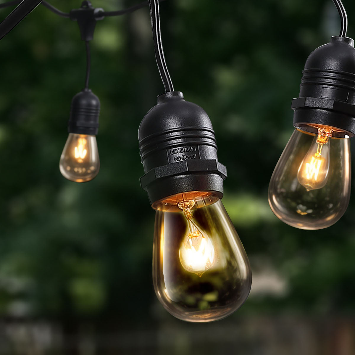 Suspended socket festoon light S14 22M Tungsten – TSB Living