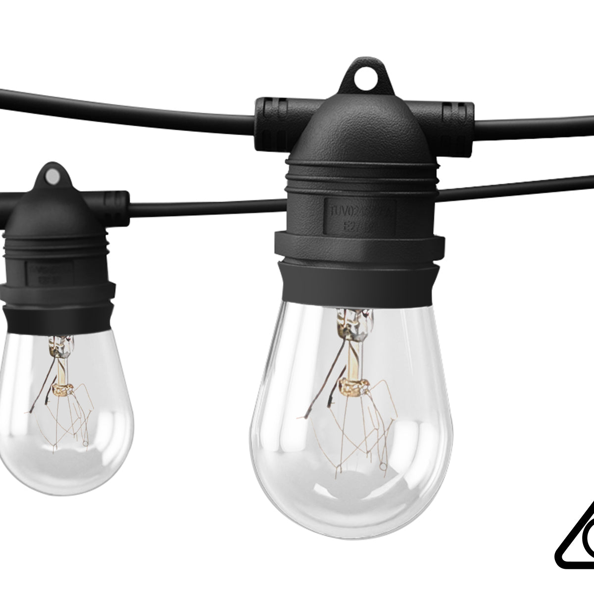 Fixed Socket Festoon Lights with Tungsten Bulbs - 12 m | TSB Living NZ