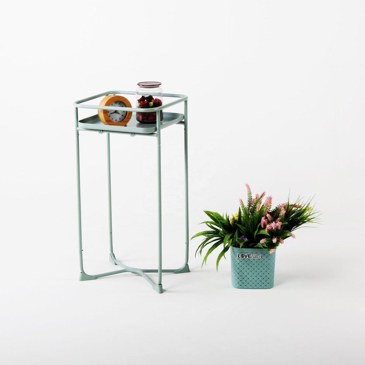 DS BS Modern Loft Metal Side Table Flower Stand Square-Mint –Affordable ...