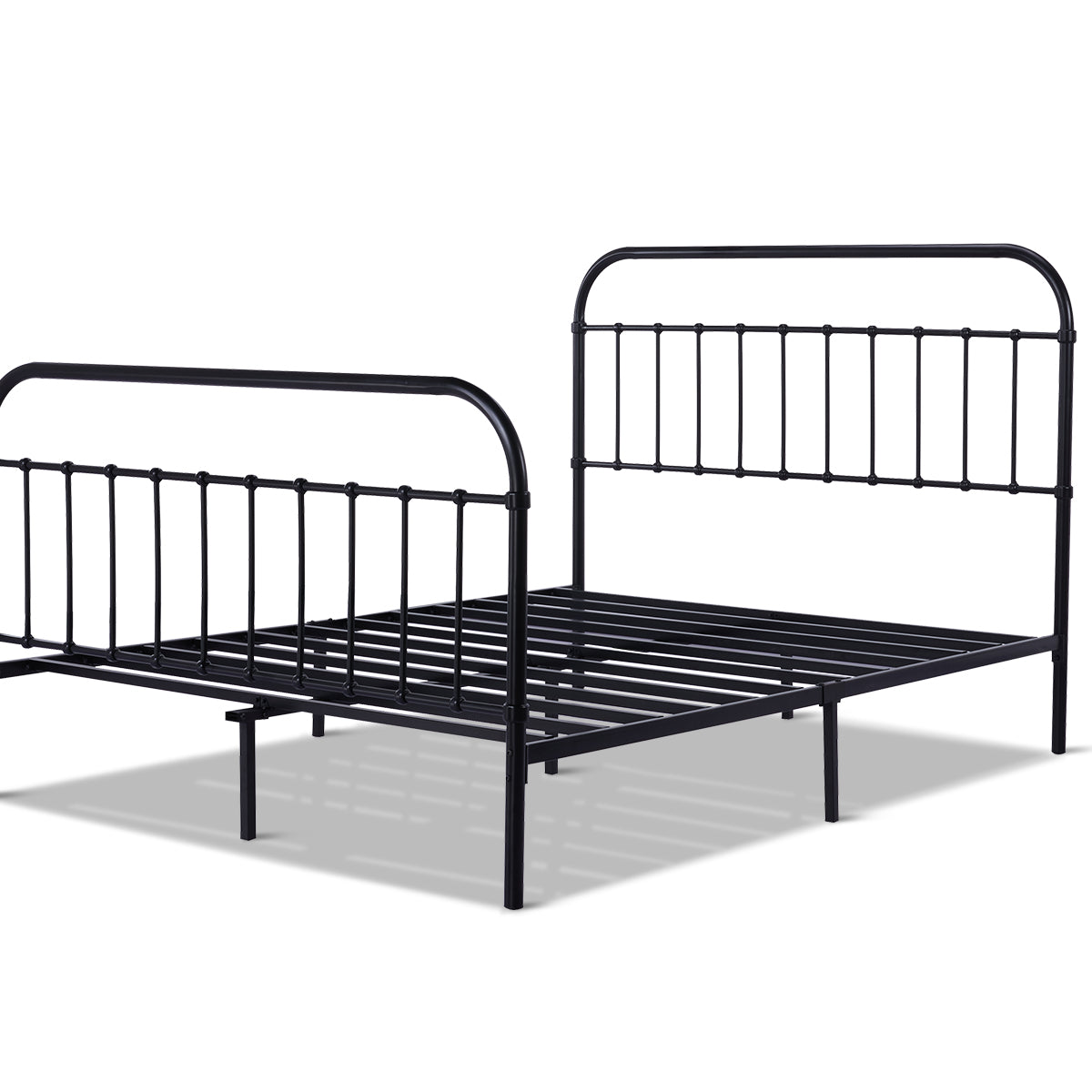 Darcy High Back Bed Frame Queen | Black Metal Frame | TSB Living NZ