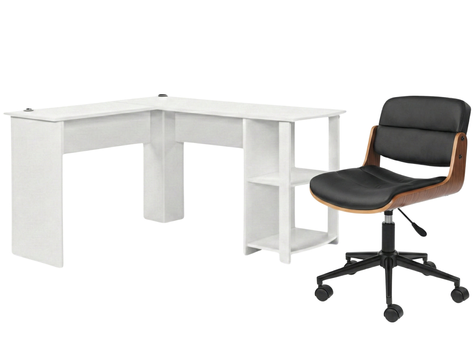 Korr Corner Office Desk & Rocket Wooden Executive Office Chair ...