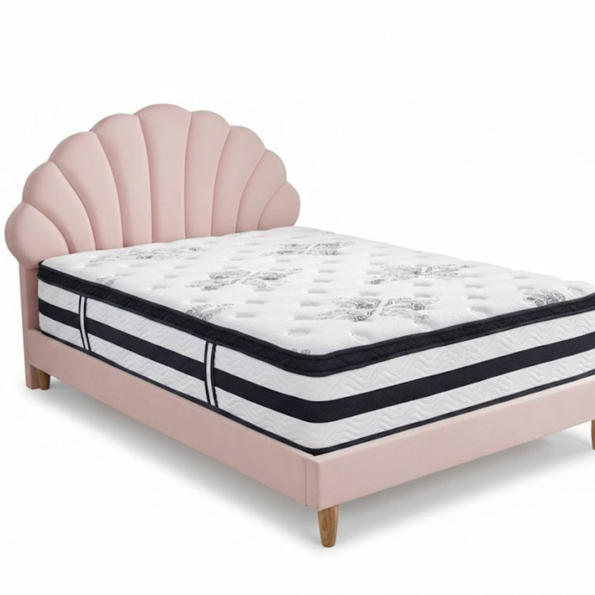 Ariel Princess Bed & Euro Top Mattress K34 - Double –Affordable Home ...