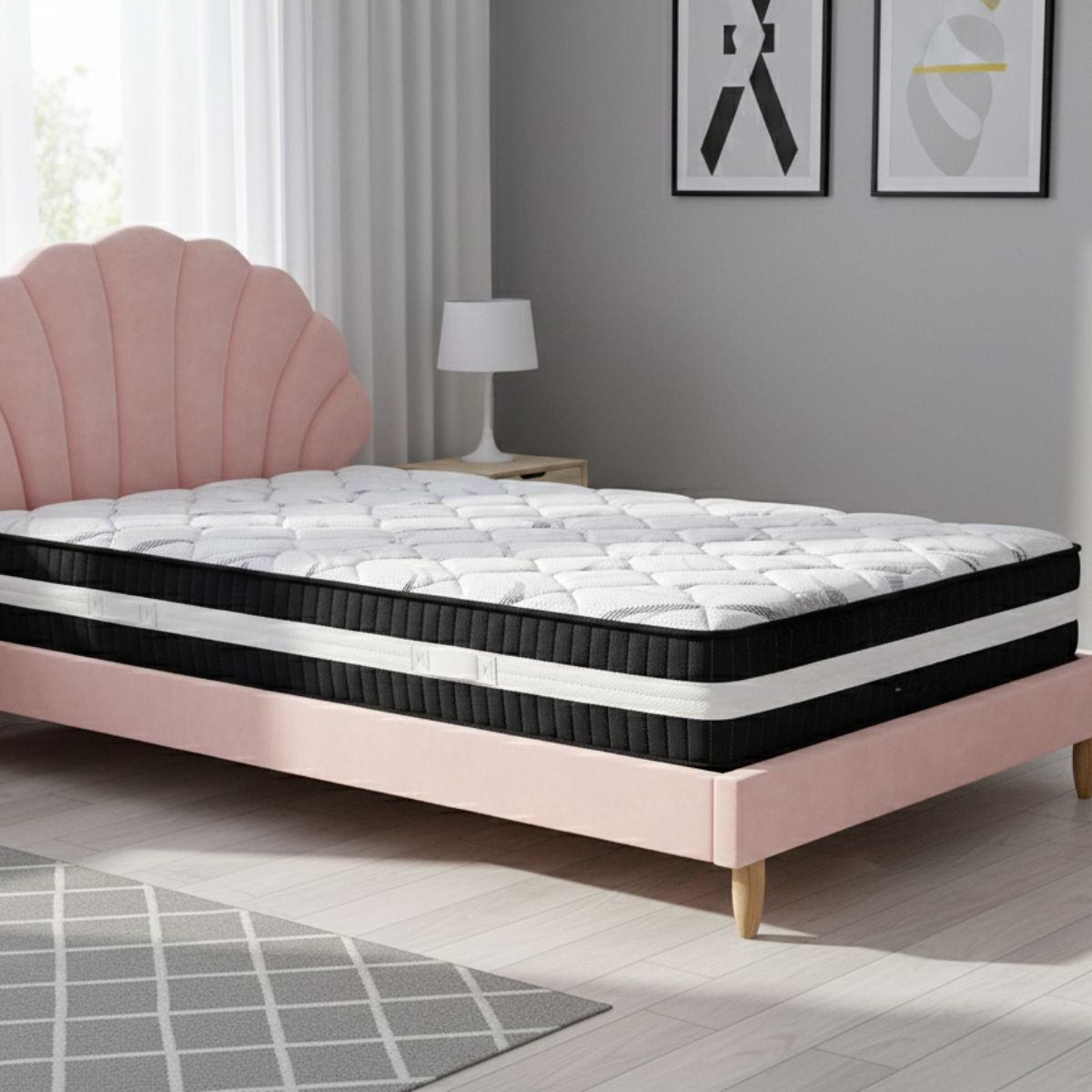 Ariel Princess Bed & Euro Top Mattress L30 - Double (Combo) –Afforable ...
