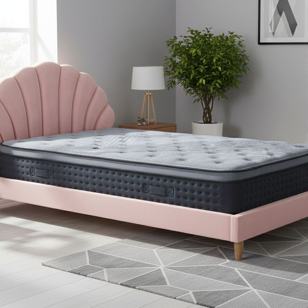 Ariel Princess Bed & Euro Top Mattress B34 - Double (Combo) –Afforable ...