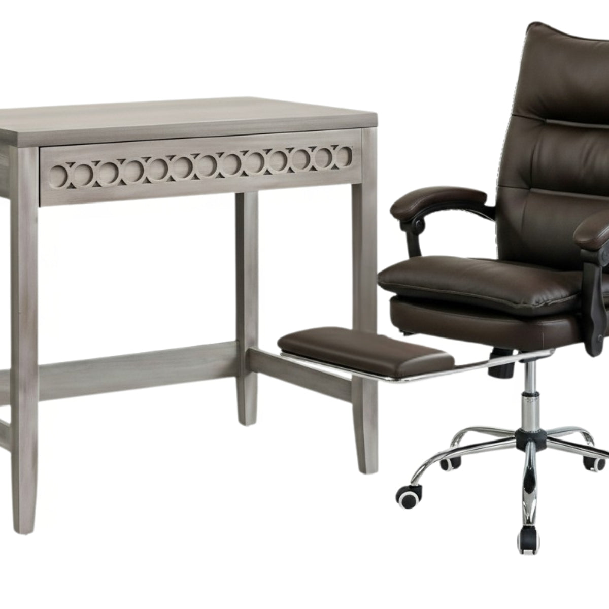 Home & Office Desk With Storage Drawer & New Markus Office Chair with ...