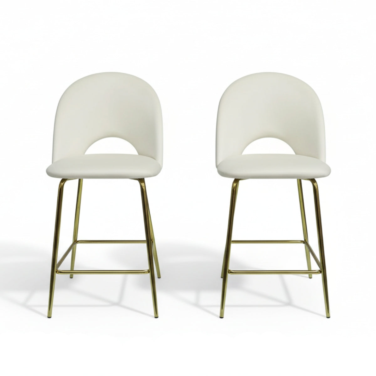 Velvet Bar Stools Set - White | Modern Dining Set | TSB Living NZ