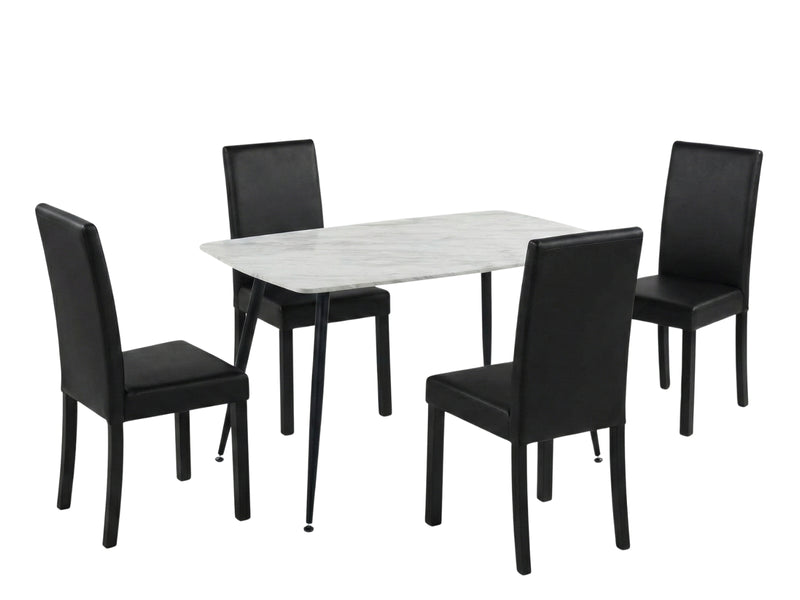 Fernando Dining Table with MDF Top - 120 cm & Yvette PU Dining Chair B ...