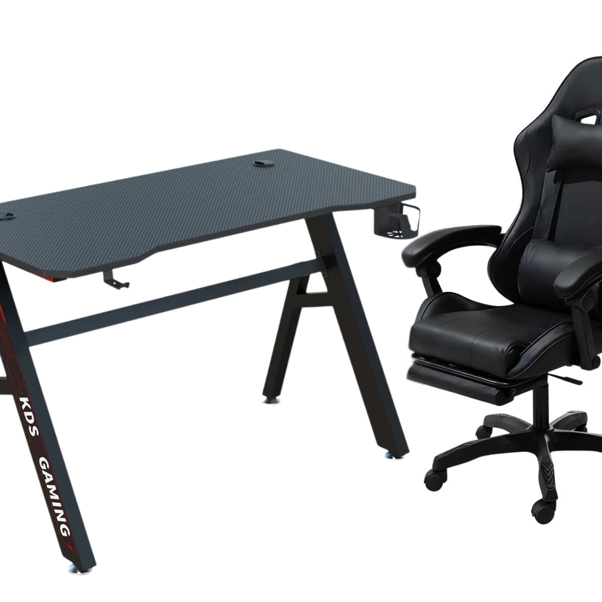 Gaming Table R6 140cm & Nicola Gaming chair PVC Black –Affordable Home ...